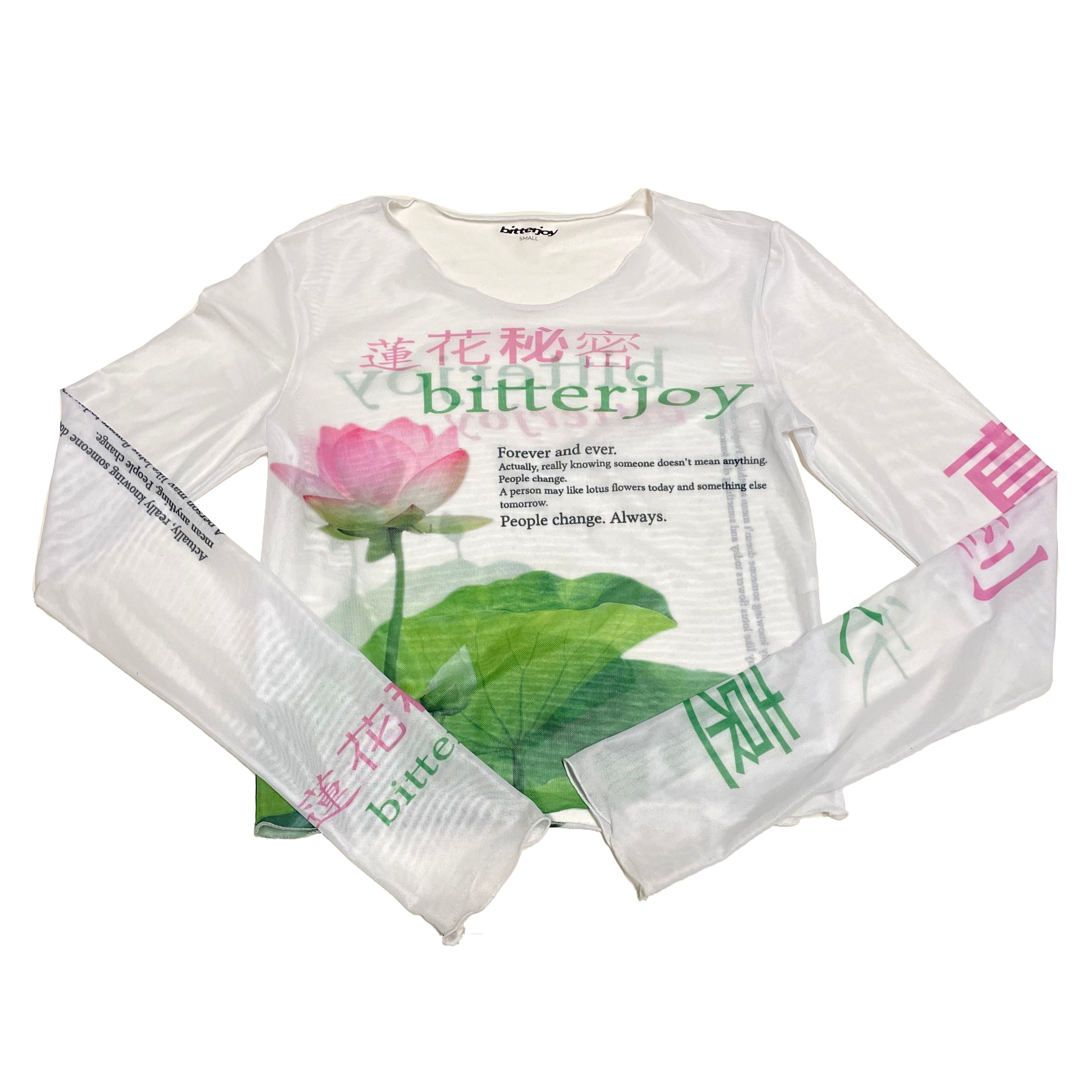 "Lotus Secret" Mesh Long Sleeve – bitterjoy